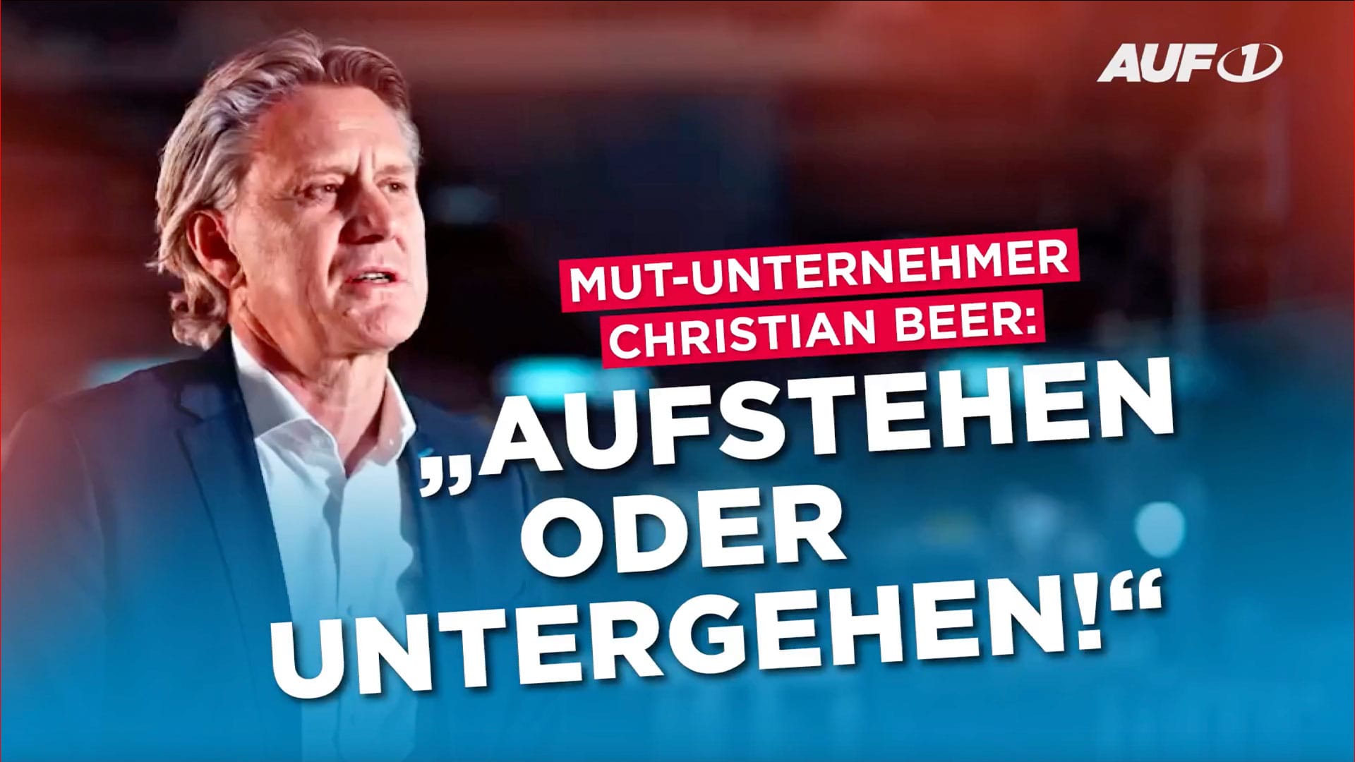 Mut-Unternehmer Christian Beer: „Aufstehen oder untergehen!“
